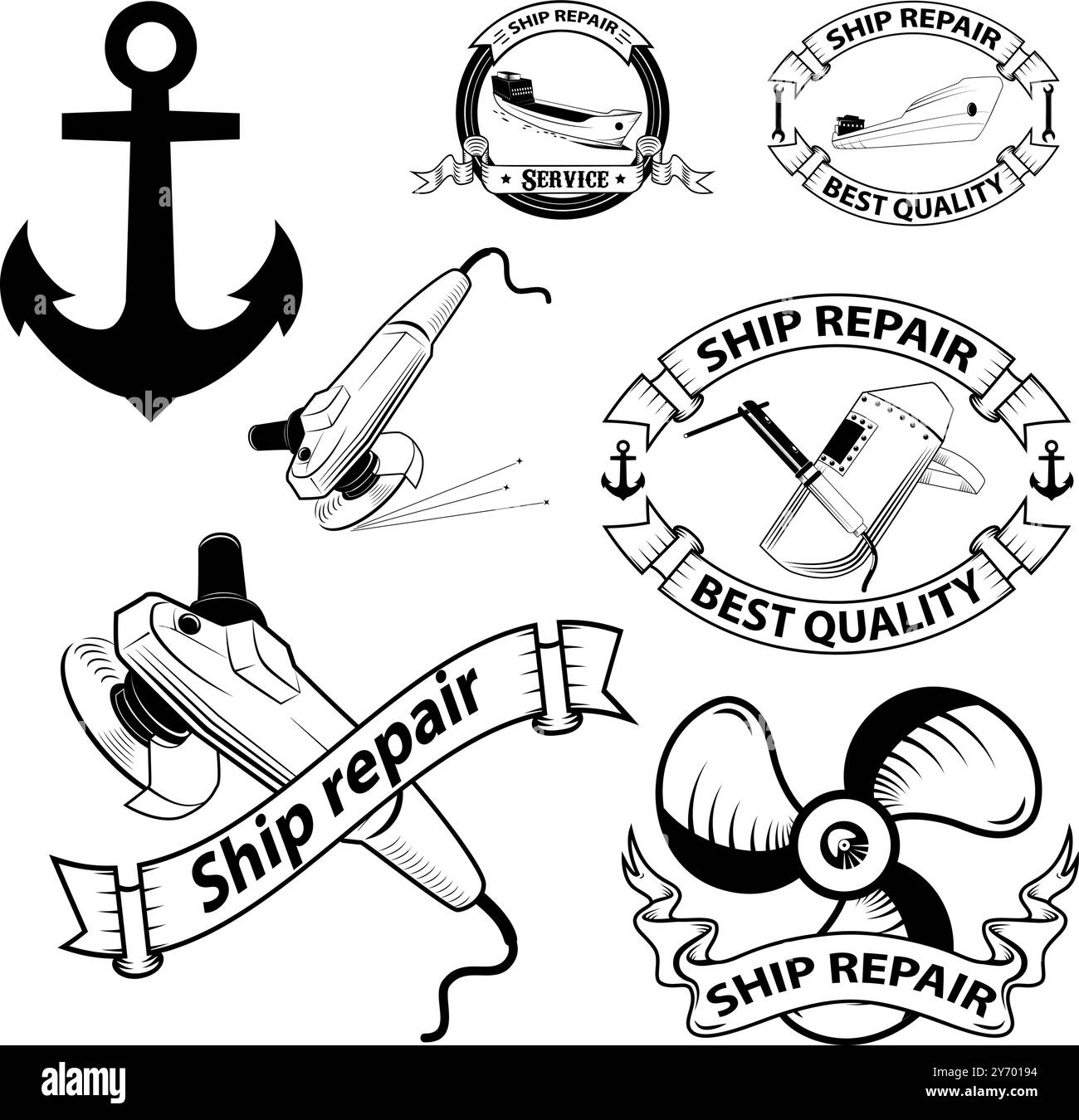 Boat building workshop Stock Vector Images - Alamy