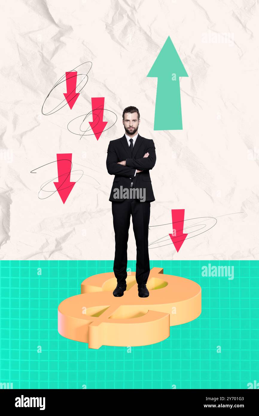 Trend artwork composite sketch image photo collage of business market ...