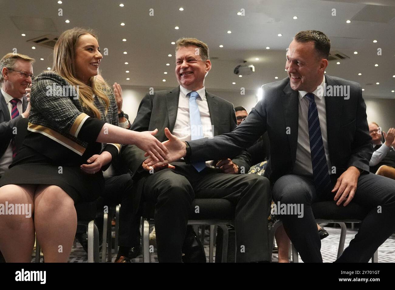 Russell Findlay (right) with Murdo Fraser and Meghan Gallacher after he ...