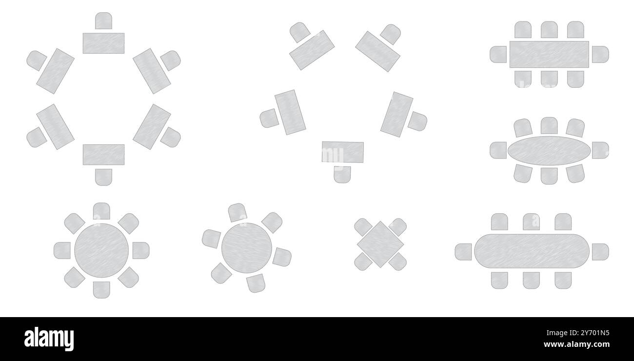Wedding seating plan element. Conference banquet seminar classroom ...