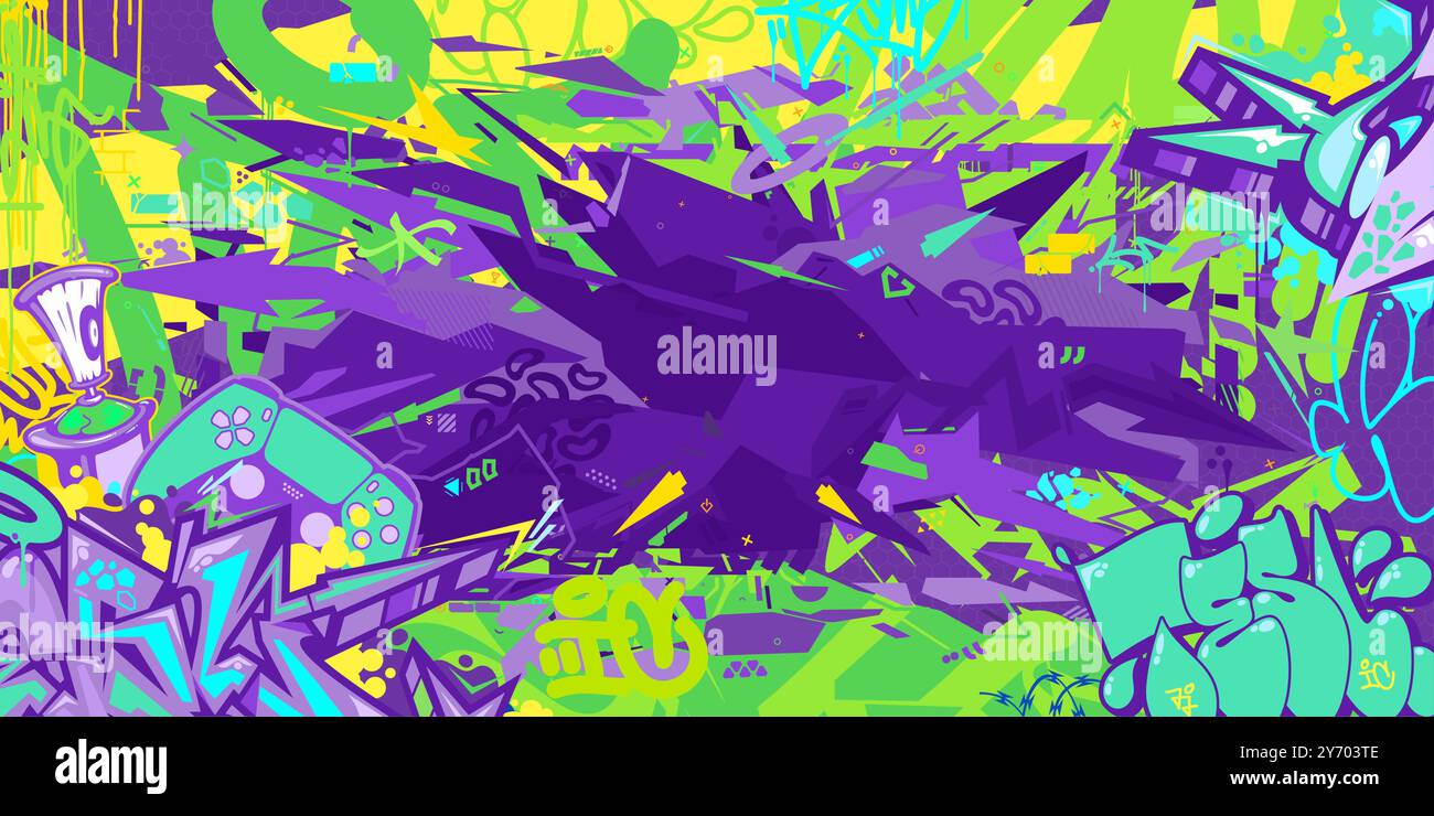 Cool Trendy Abstract Hip Hop Urban Street Art Graffiti Style Vector ...