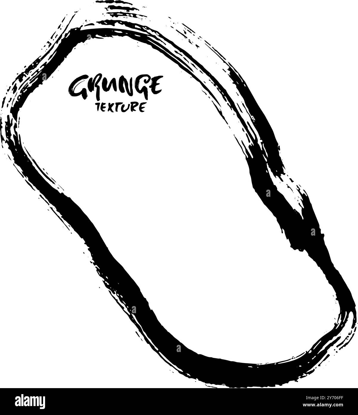 Ink Dry Brush Grunge Free Hand Oval Frame Stock Vector Image & Art - Alamy