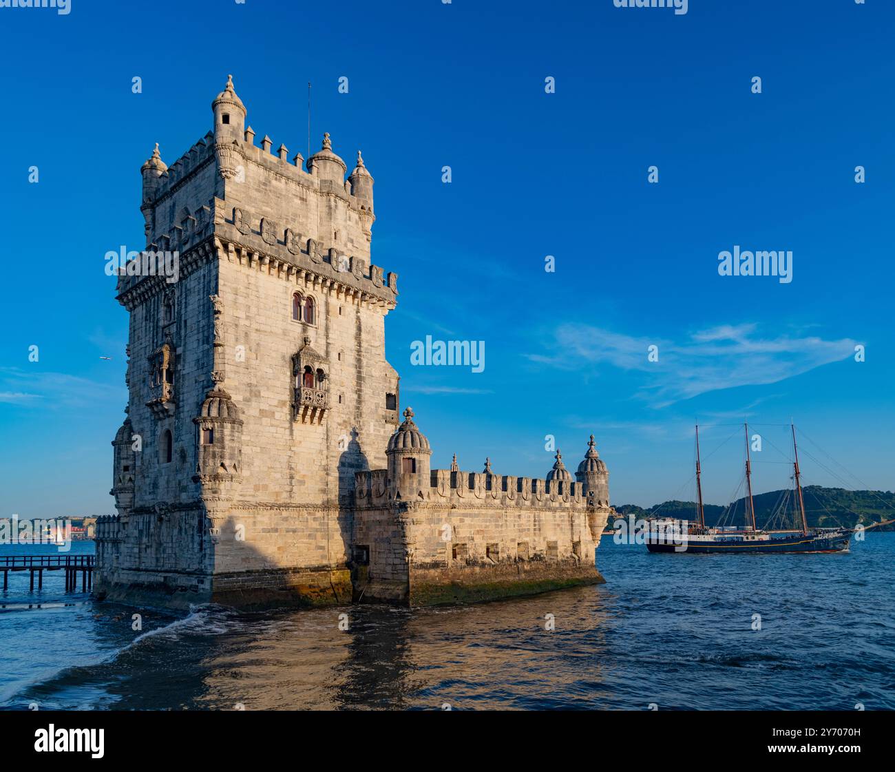 Torre de Belem. Sitting on the edge of the Tagus river this 1514 ...