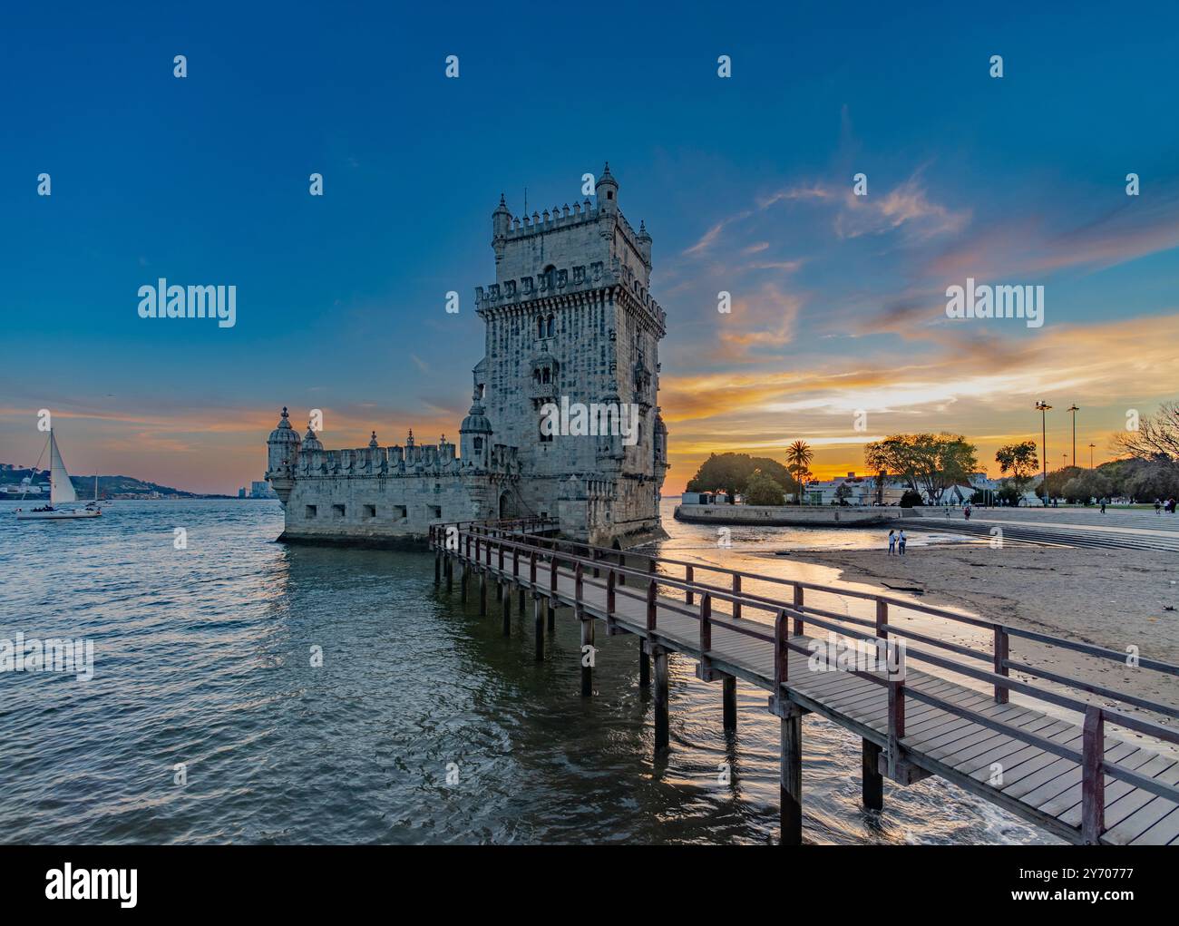 Torre de Belem. Sitting on the edge of the Tagus river this 1514 ...