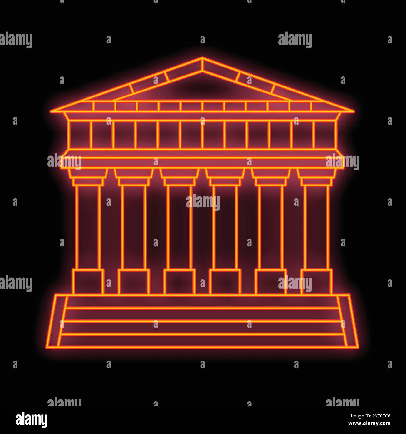 Illuminated greek columns Stock Vector Images - Alamy
