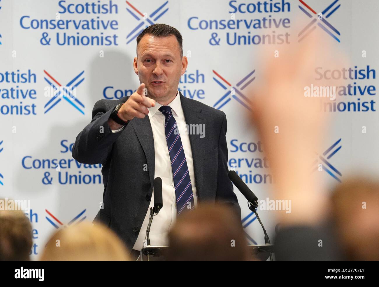 Russell Findlay after he is announced as new Scottish Conservatives ...