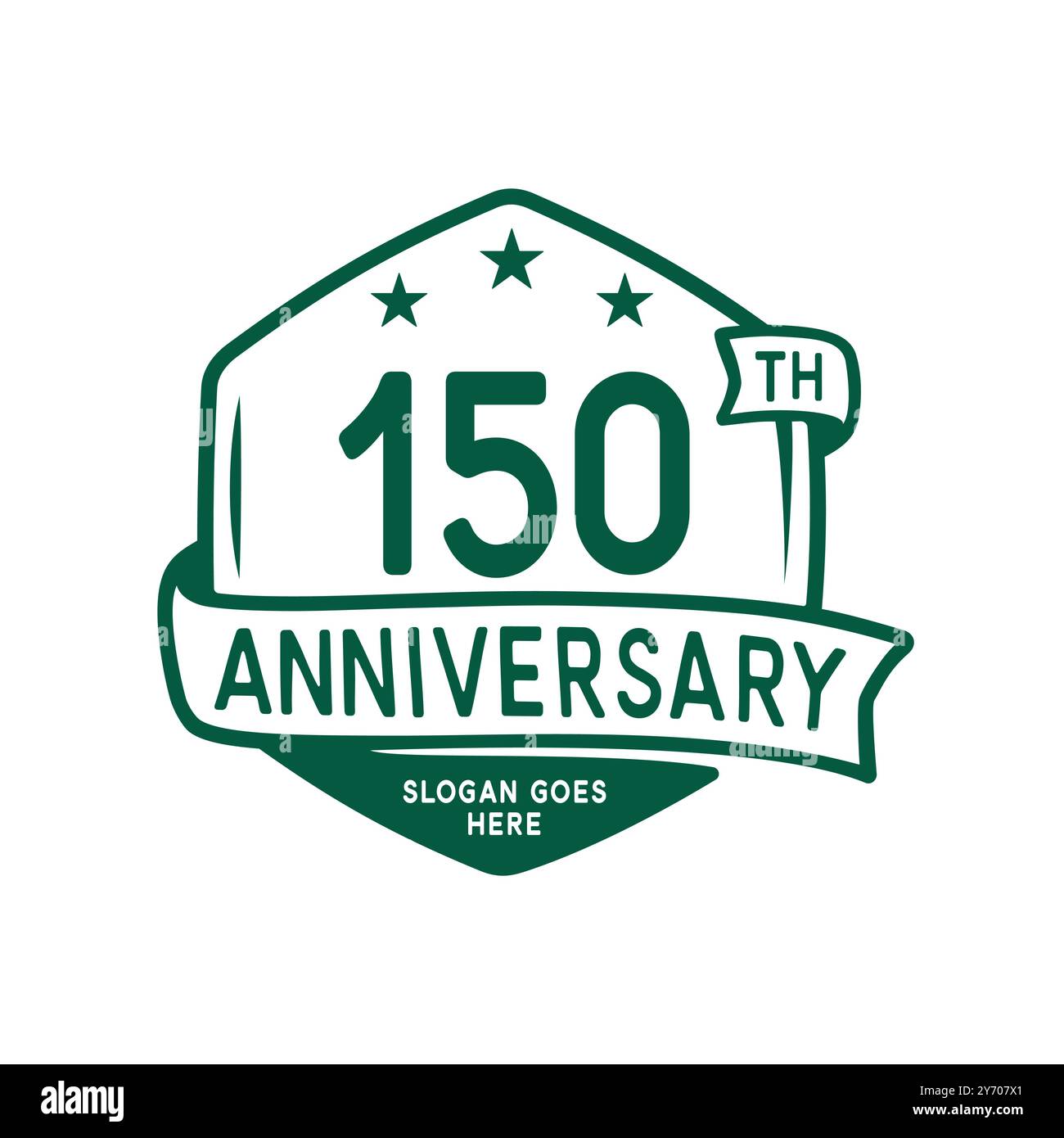 150 years anniversary celebration hexagon design template. 150th ...