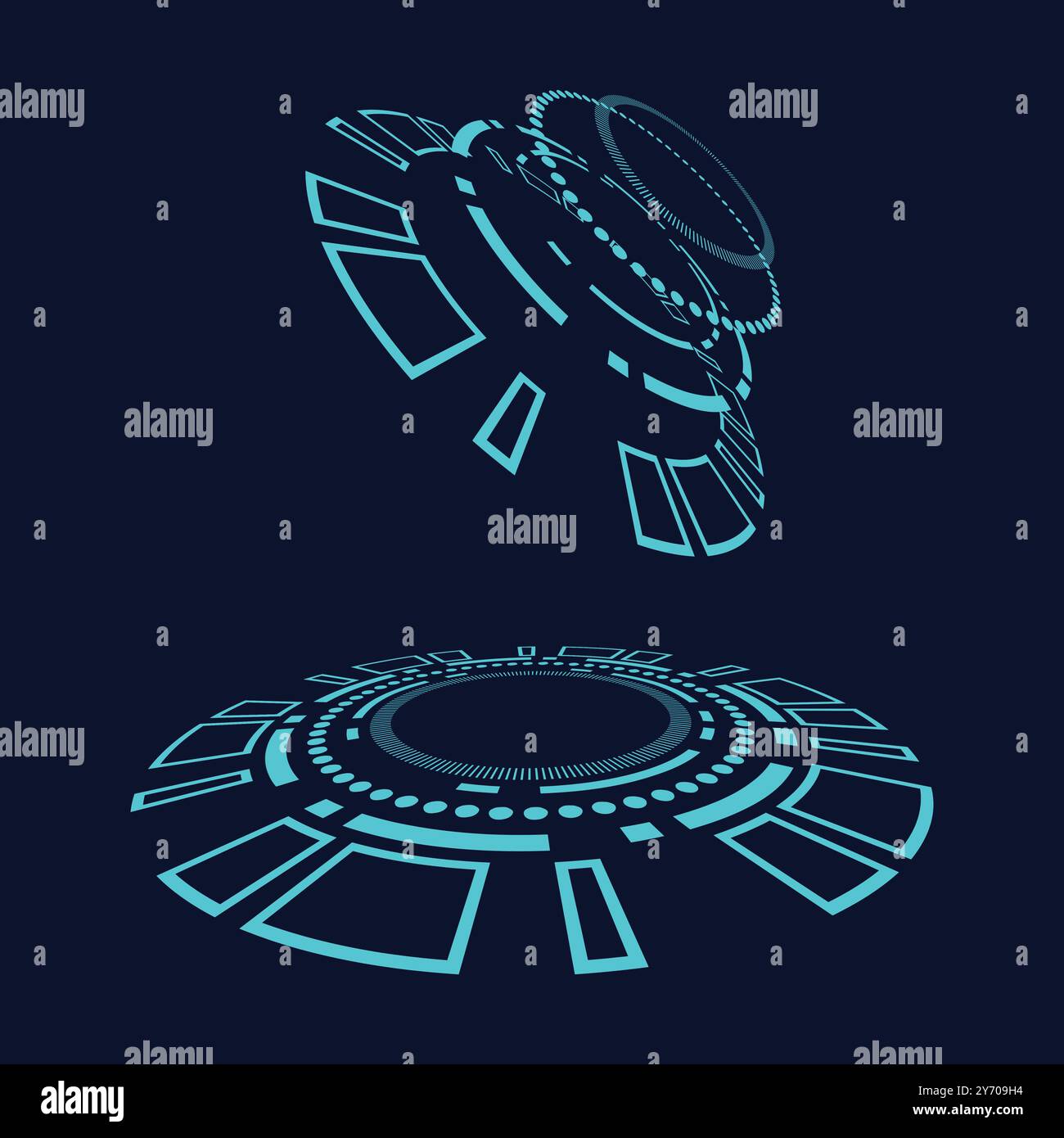 sci fi circle frame modern user interface element Technology futuristic ...
