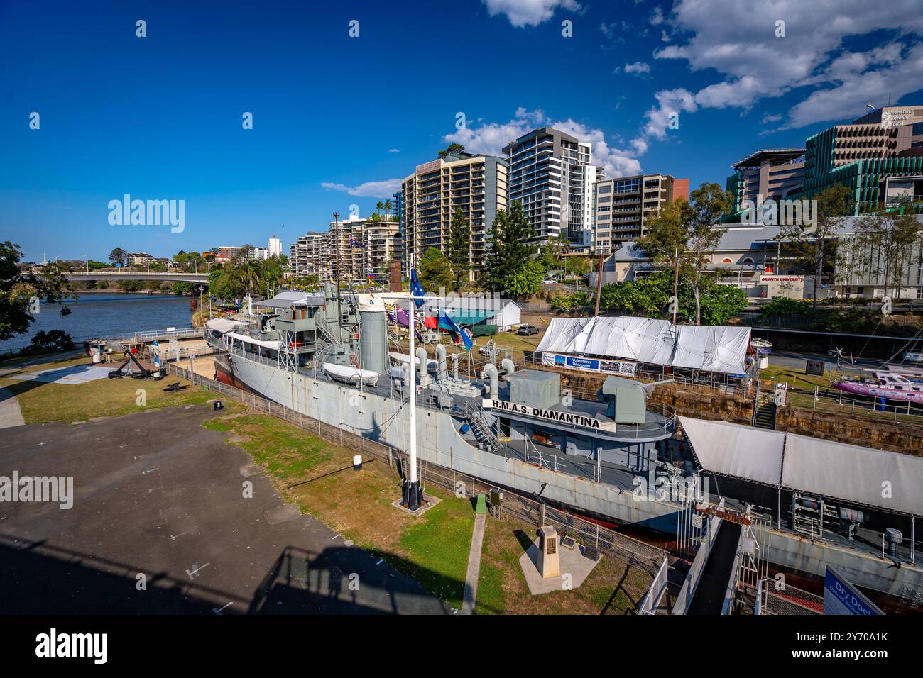 Brisbane, QLD, Australia - Queensland Maritime Museum flooded Stock ...