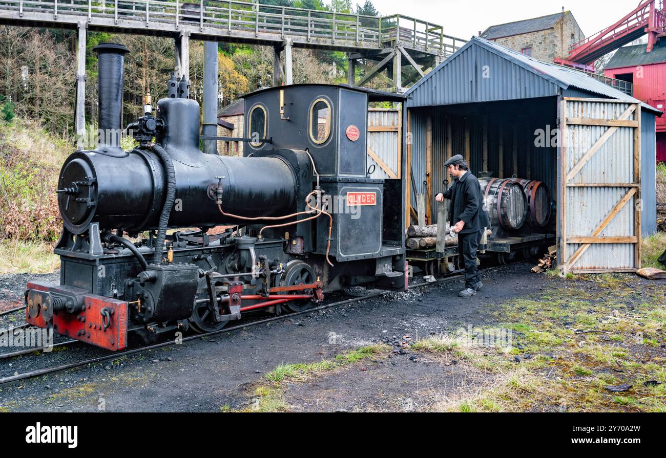 Former Durham County Water Board steam locomotive, "Glyder" (1931), at ...
