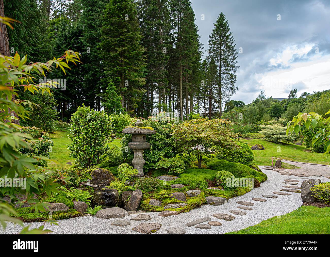 Landscape photography of Japanese style garden with stone path, rock ...