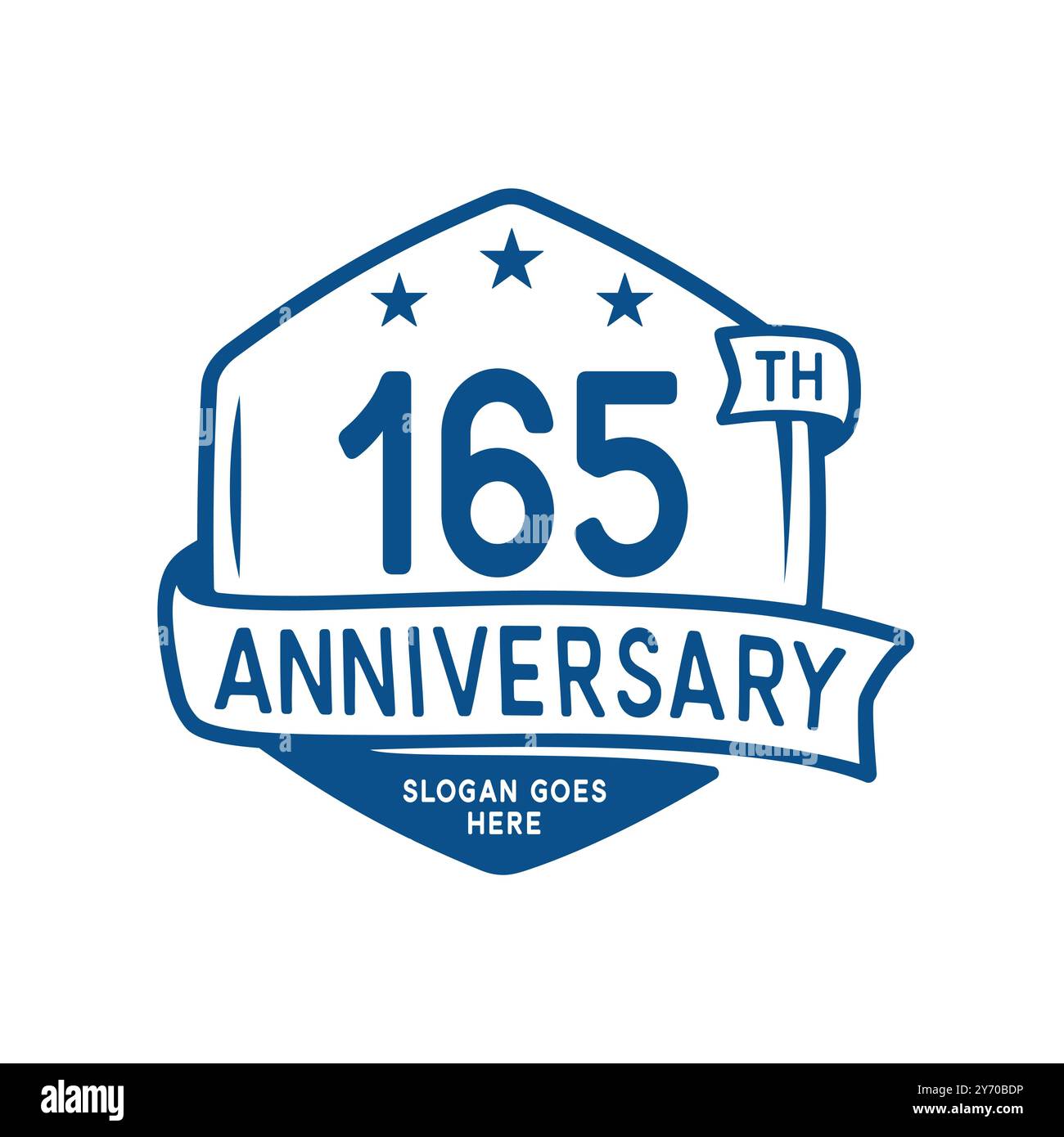 165 years anniversary celebration hexagon design template. 165th ...