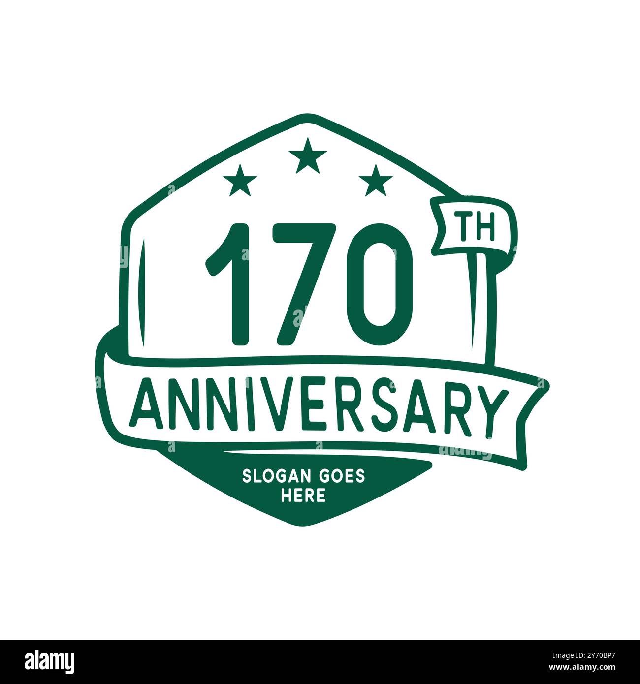 170 years anniversary celebration hexagon design template. 170th ...
