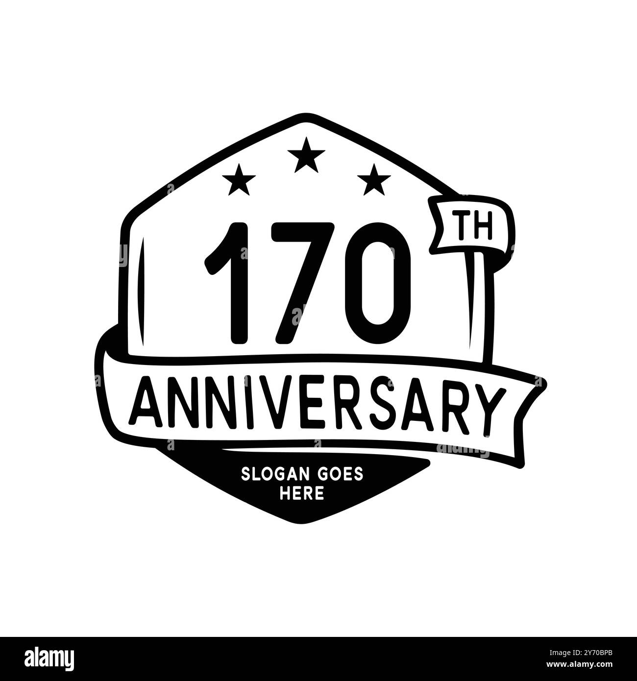 170 years anniversary celebration hexagon design template. 170th ...