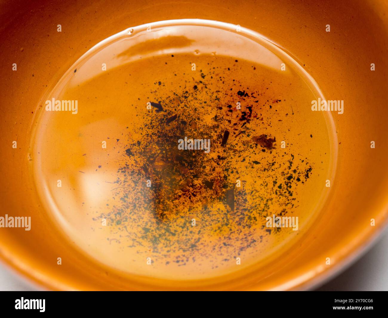 Used vegetable oil in a plate Stock Photo - Alamy