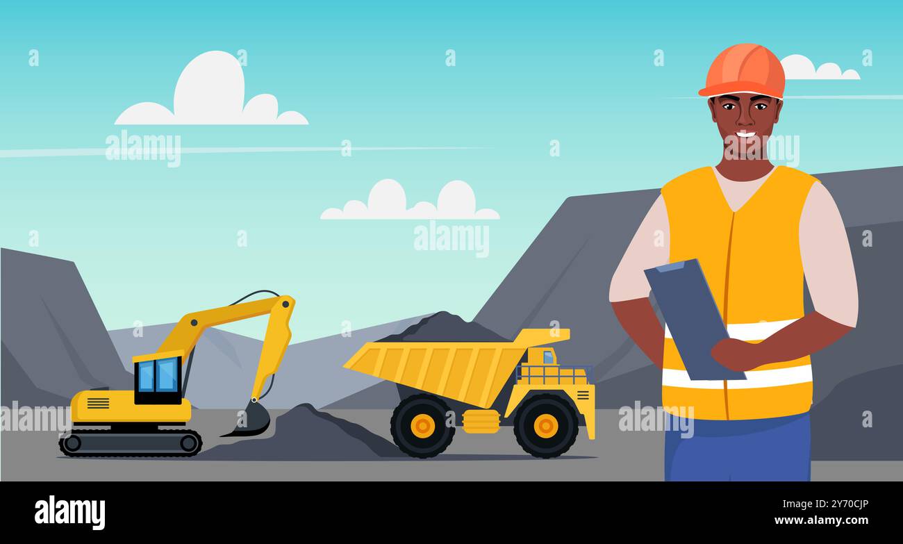 African mine pit Stock Vector Images - Alamy