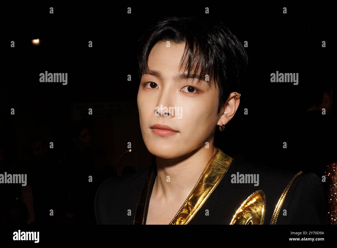 Hongjoong attends the Balmain Spring/Summer 2025 collection presented ...