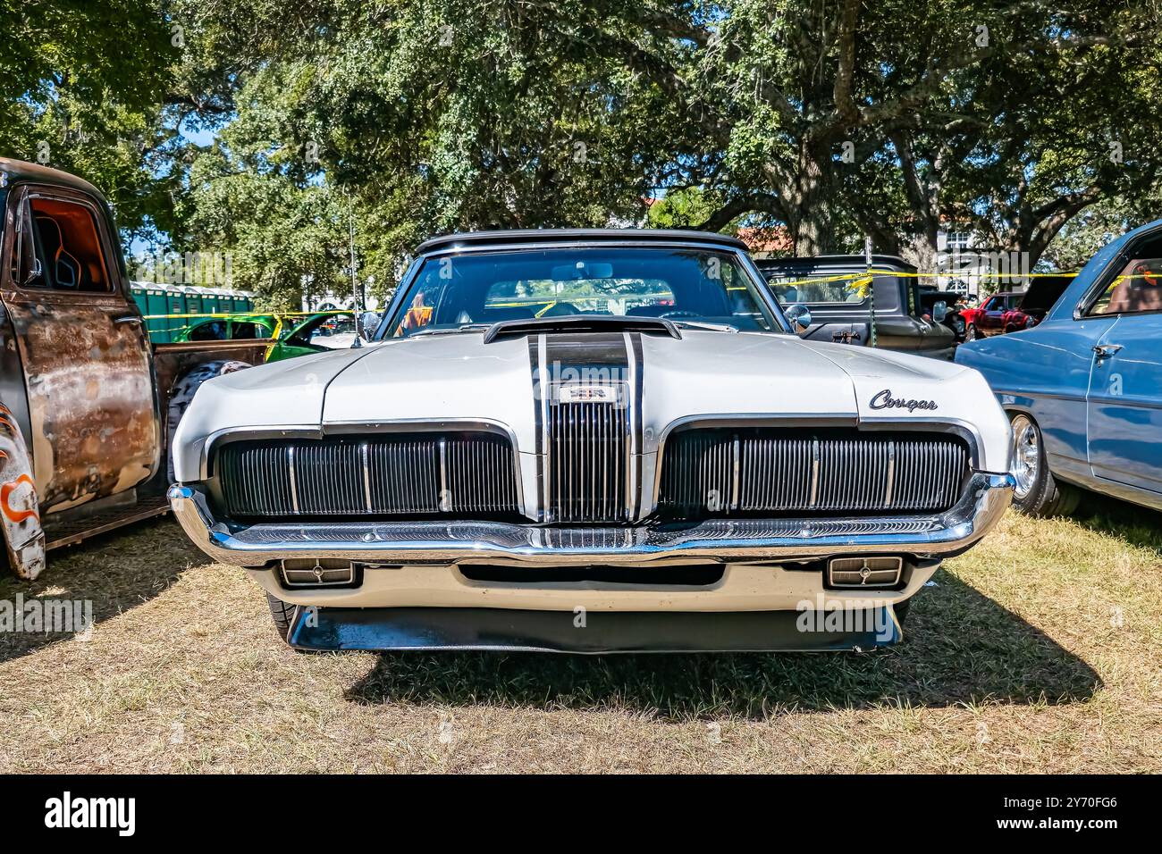 Gulfport, MS - October 02, 2023: High perspective front view of a 1970 ...