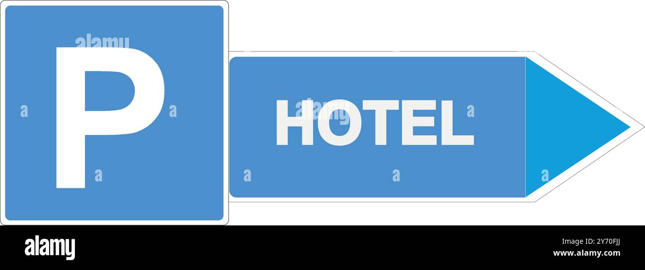 French road signs; Hotel parking Stock Vector Image & Art - Alamy