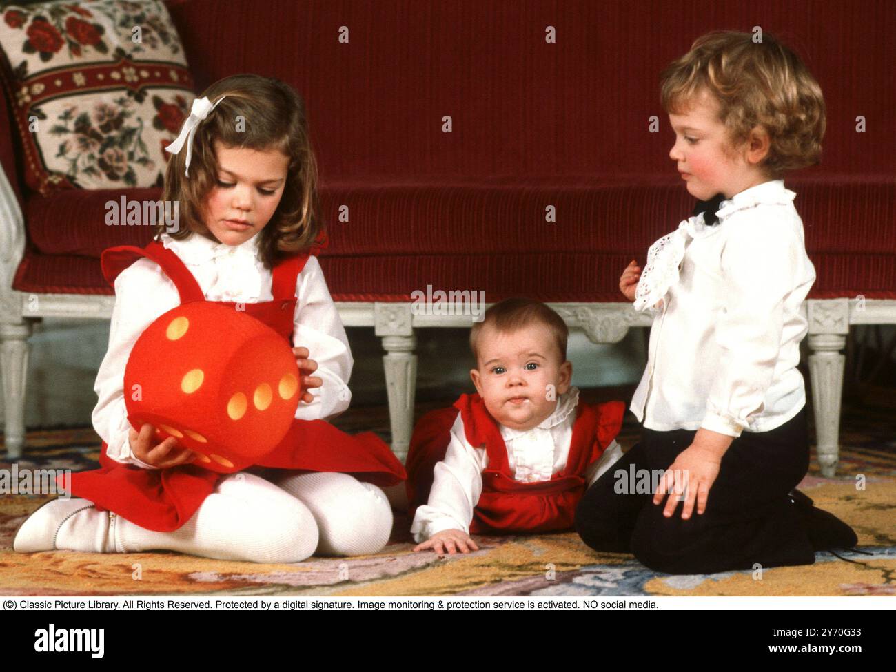 Crown princess Victoria of Sweden. Pictured with her sister princess ...