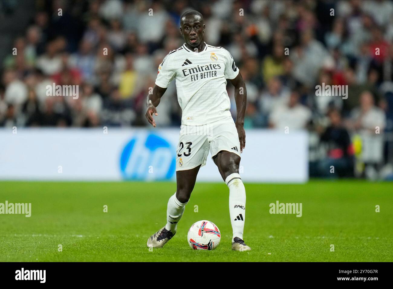 Madrid, Spain. 24th Sep, 2024. Ferland Mendy of Real Madrid CF during ...