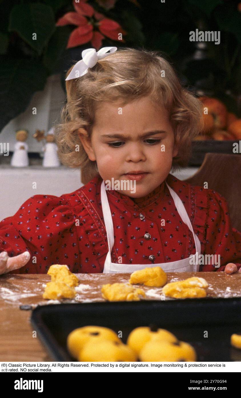 Princess Madeleine of Sweden pictured when baking tradtional lucia buns ...