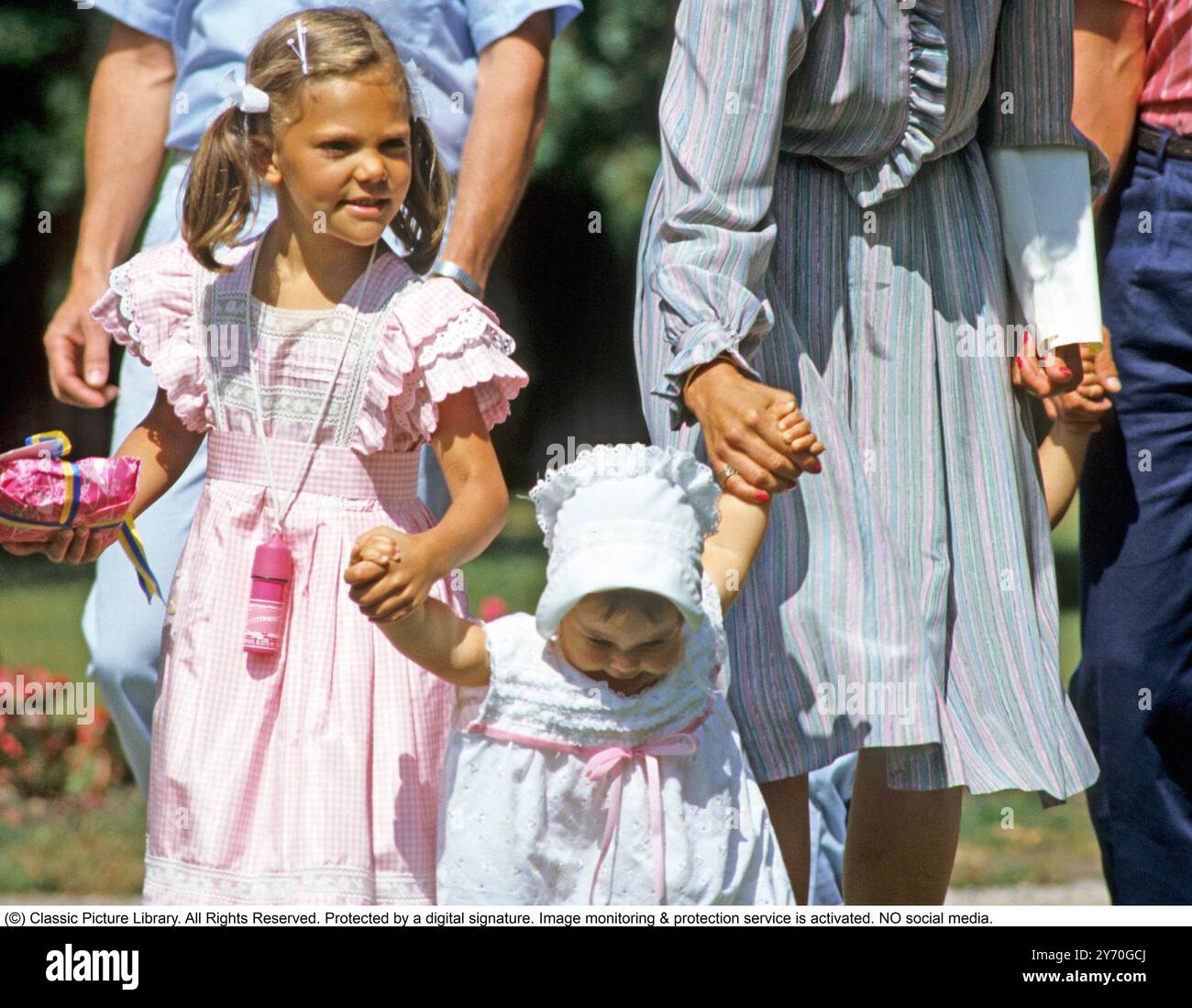 The Crown princess Victoria of Sweden and little sister princess ...