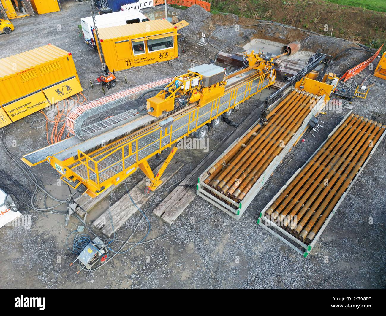 Tauberbischofsheim, Germany. 28th Sep, 2024. Construction of the first ...