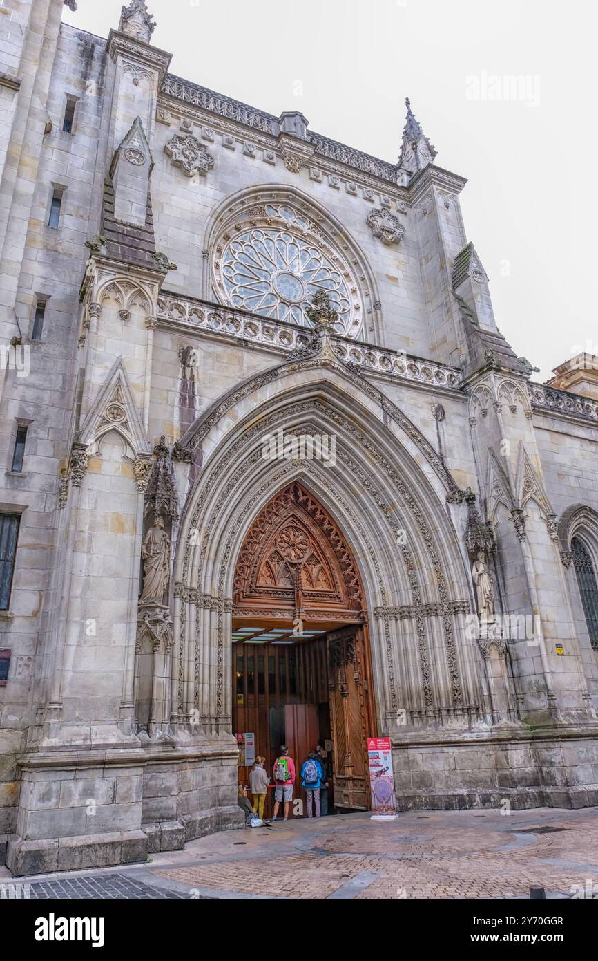 Cathedral Basilica of Santiago in the Old Town of Bilbao , Basque ...