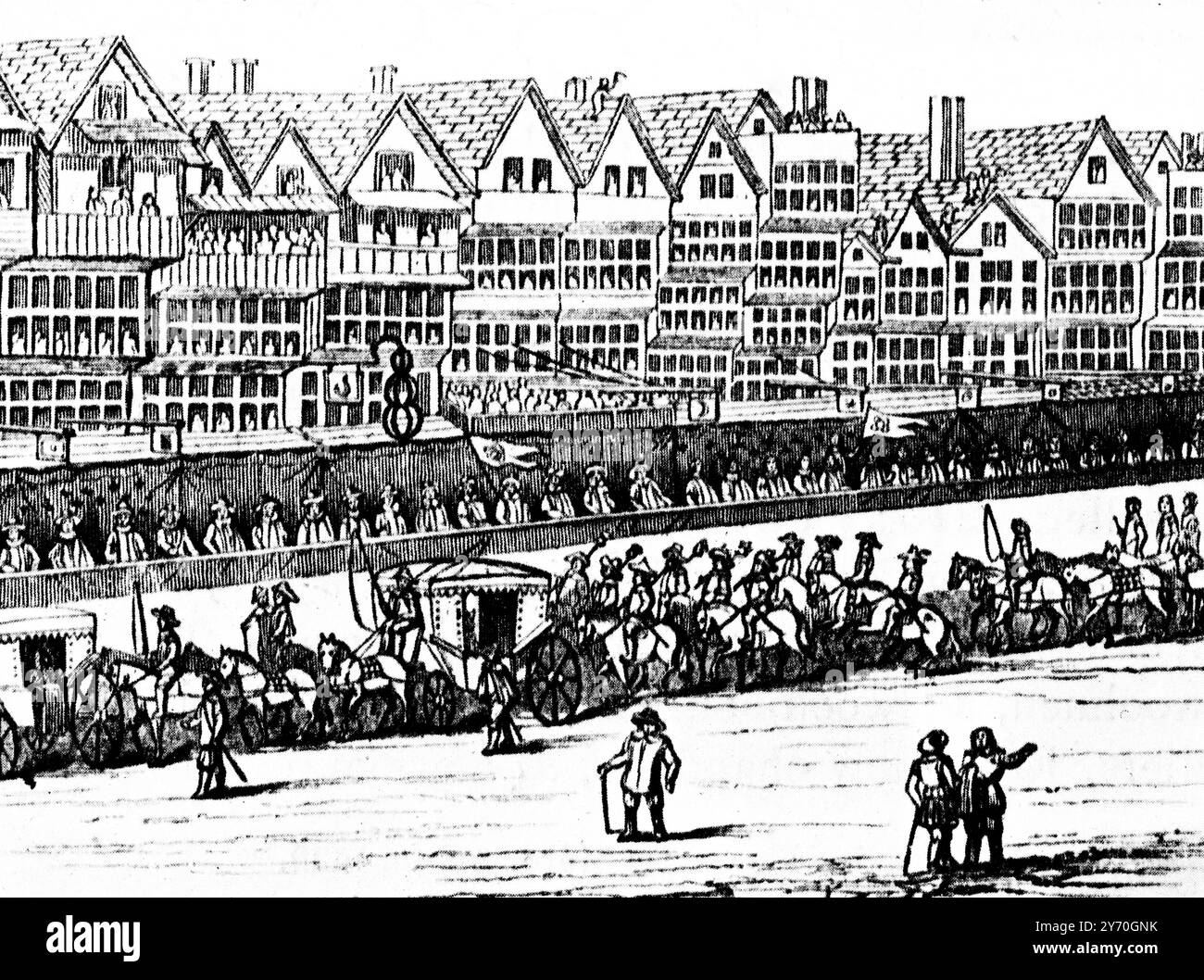 The passage through Cheapside, London, of the courts of Marie de ...