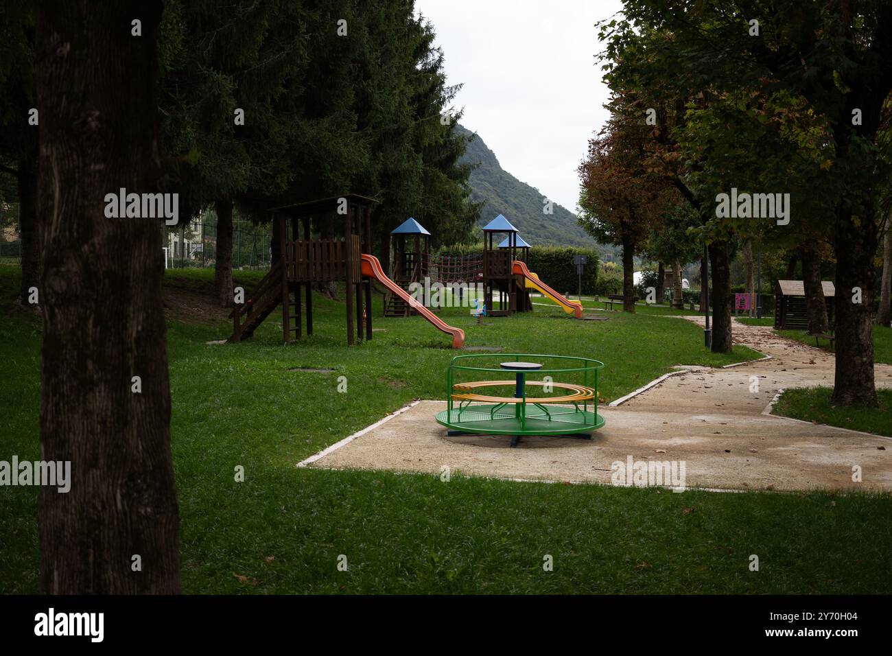 Playground in Italy Stock Photo - Alamy