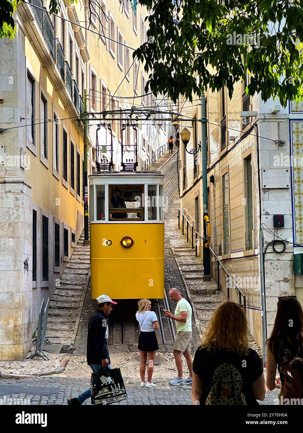 Lisbon portugal funicular tram hi-res stock photography and images - Alamy