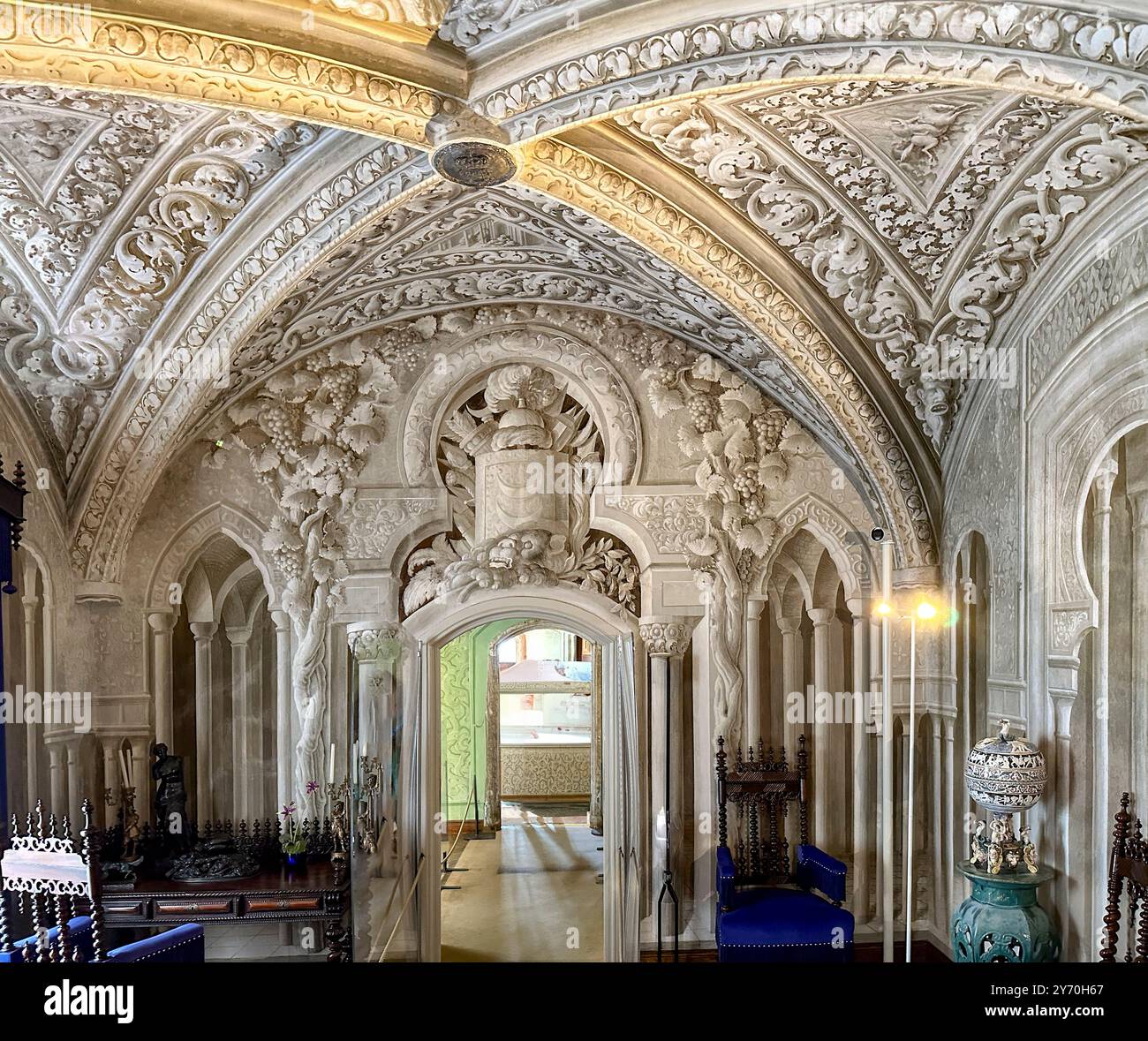 Interior of Pena Palace, Palacio Nacional Da Pena, Sintra, Lisbon ...