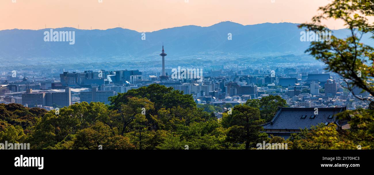 The famous tourist attraction, Kyoto Tower at Kyoto, Japan and the ...