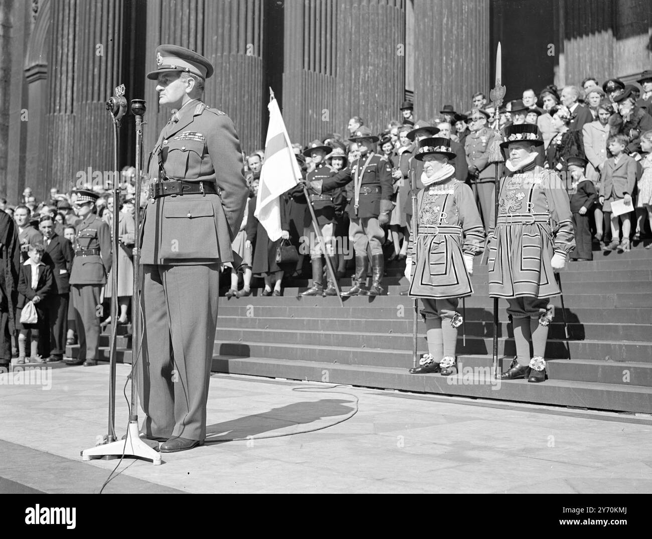 A PAGE OF HISTORY - - - - Yeoman of the Guard were onlookers at the St ...