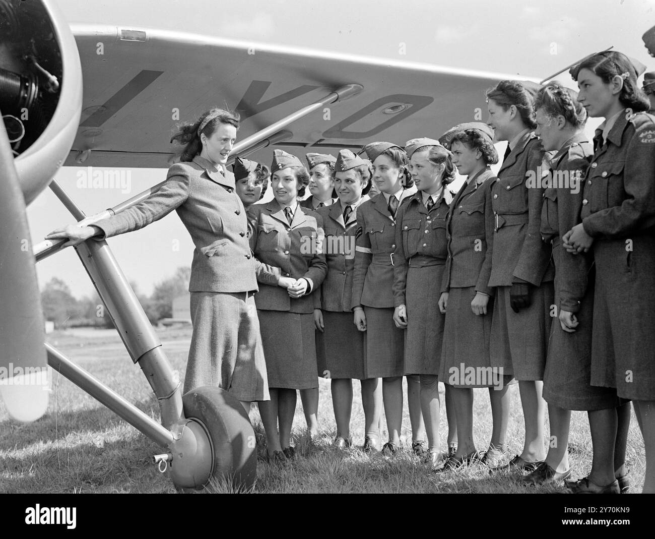FLYING THROUGH THEIR LESSONS Girls of the Women's Junior Air Corps ...