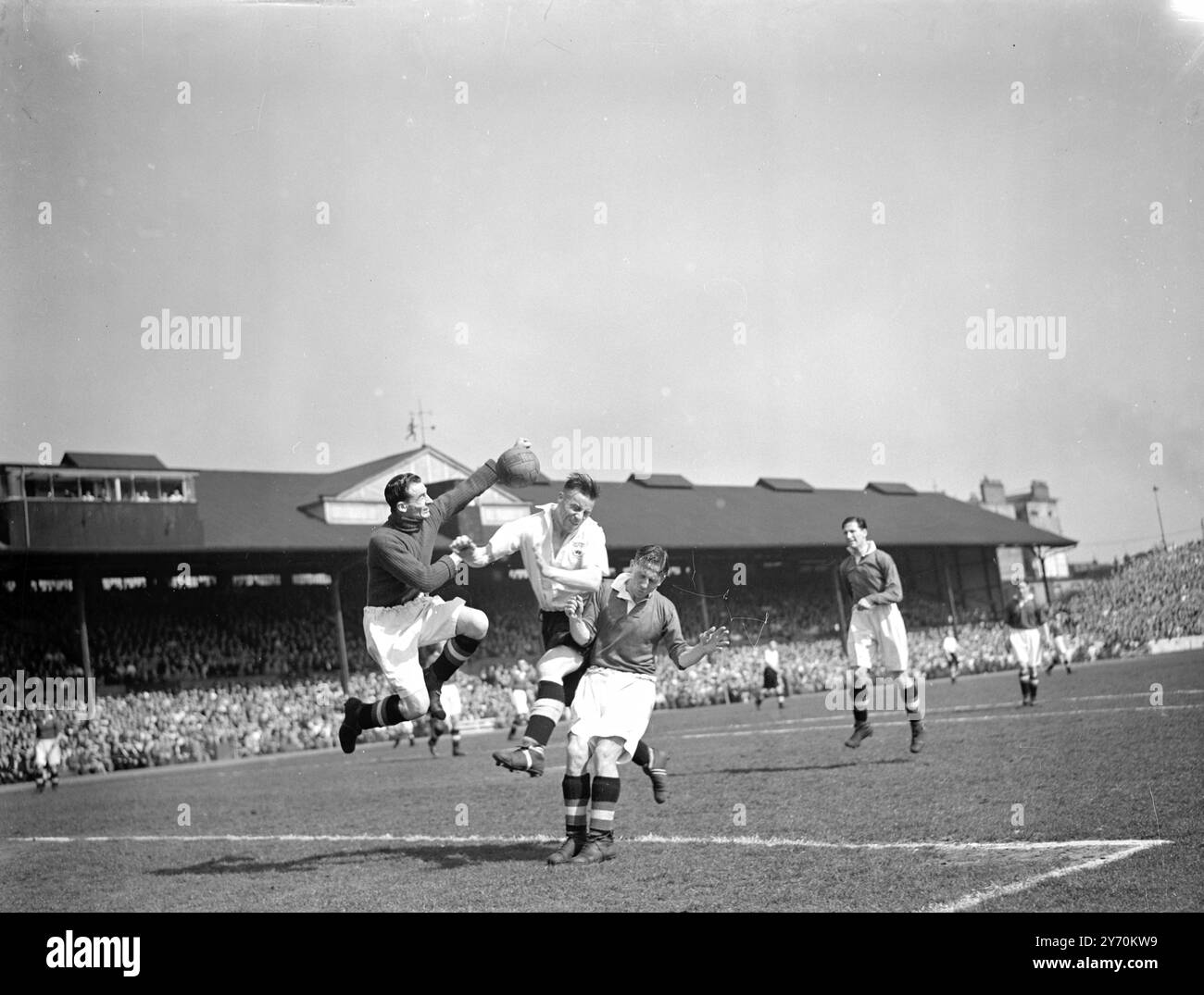 Goalkeeper punch Black and White Stock Photos & Images - Alamy