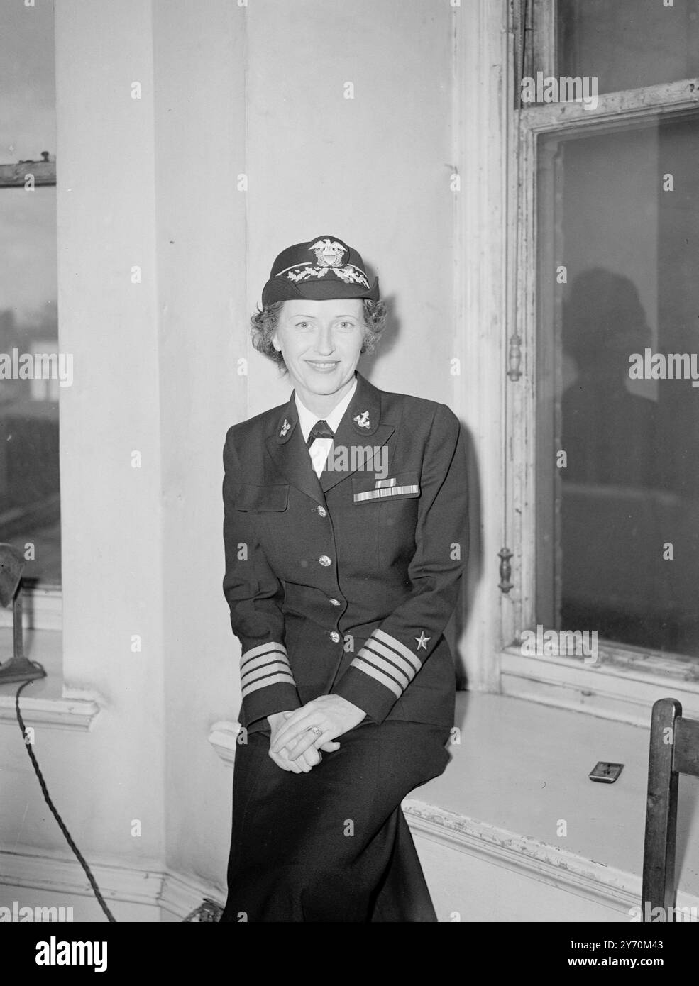 RULER OF THE ' WAVES ' IS IN LONDON Seen at Queen Anne's Mansions ...