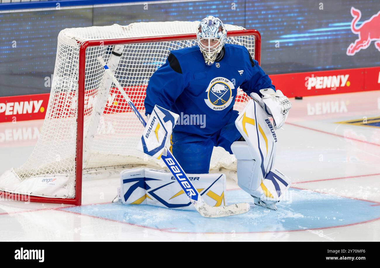 Ukko-Pekka Luukkonen (Torwart / Goalie, Buffalo Sabres, #1). GER, Red ...