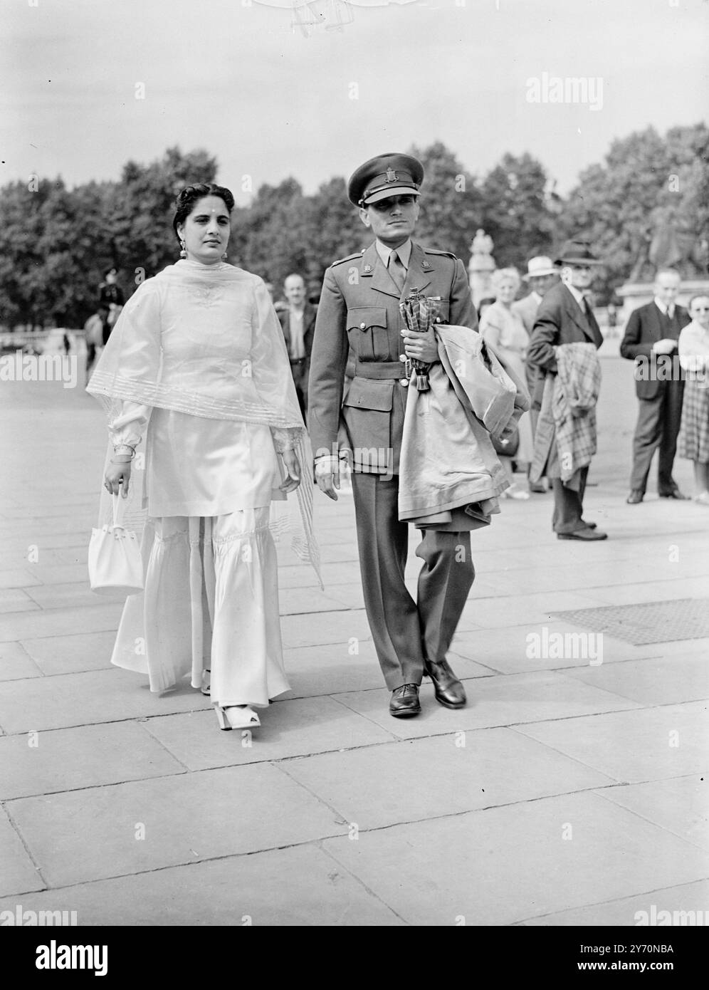 INDIAN GUESTS AT PALACE PARTY Indian guests , Major DUTTA and his wife ...