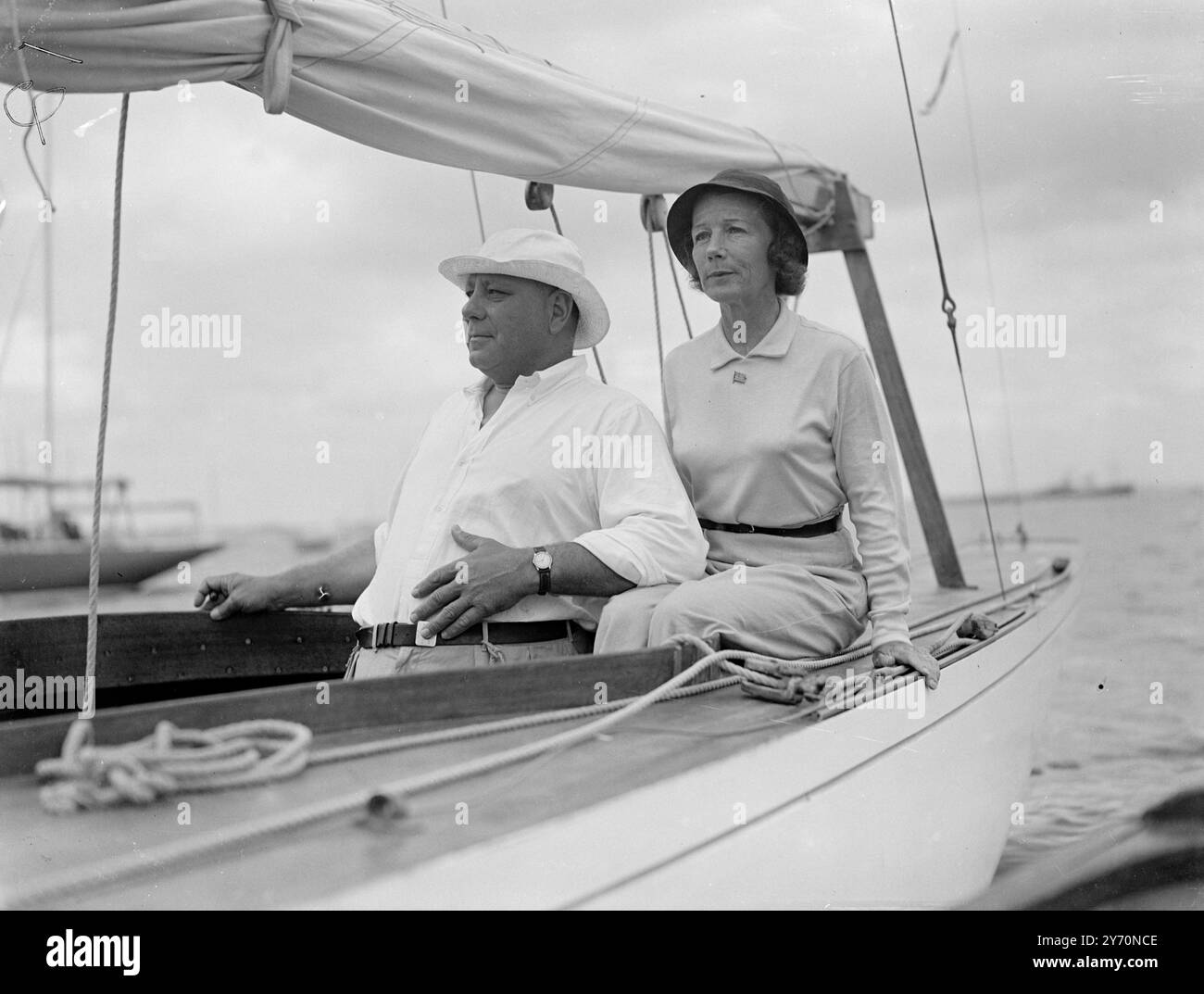 FIRST WOMAN HELMSMAN IN BRITISH -U.S. YACHT RACES. The only woman ...