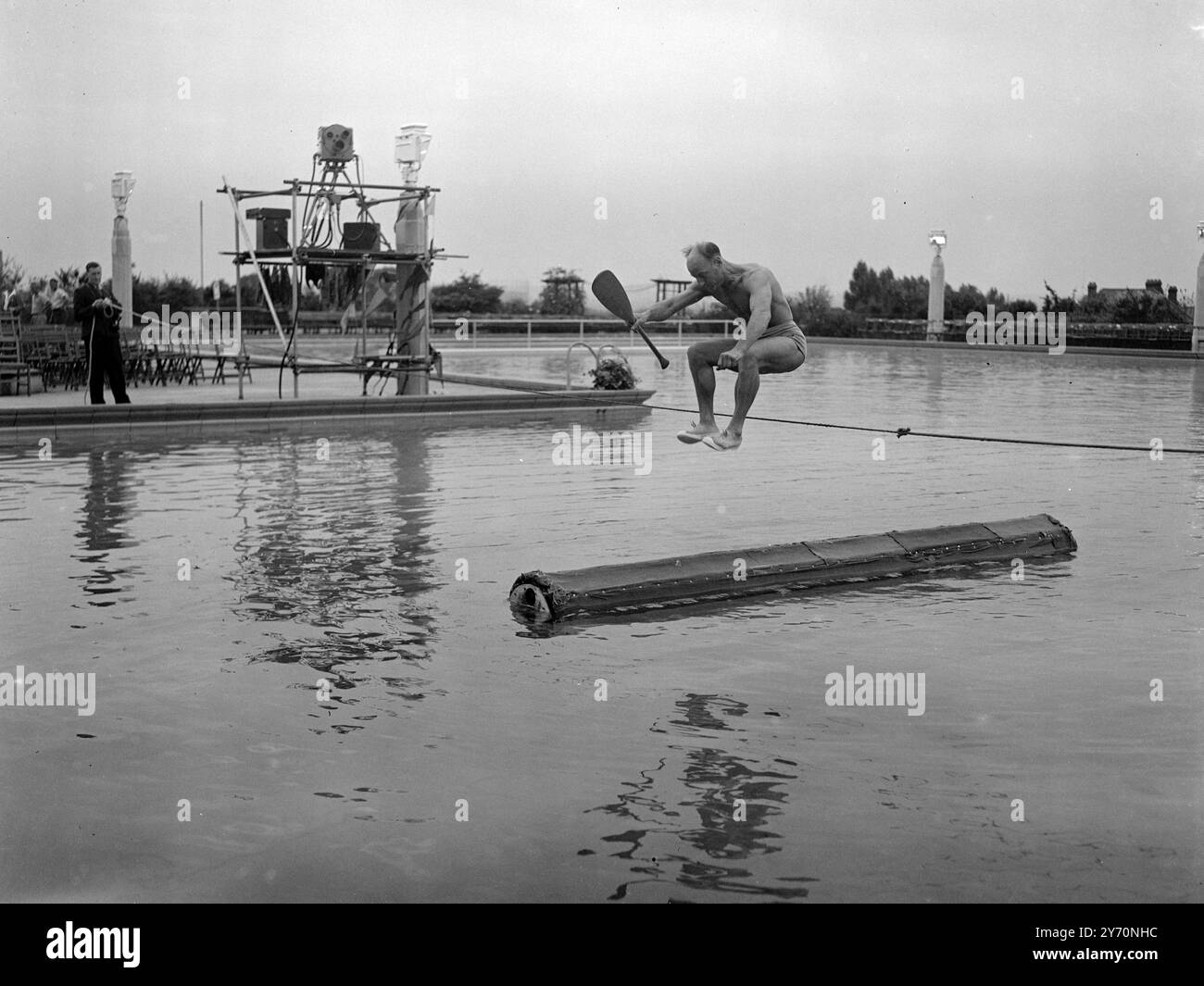AIRBORNE Bob Bradborn, World champion Canadian long roller, performing ...