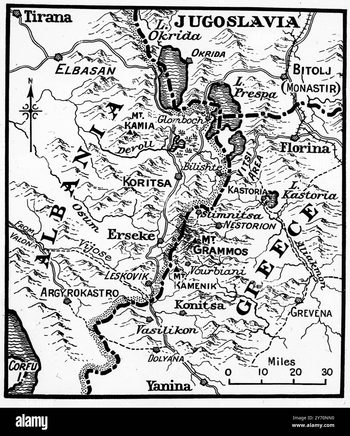 FIGHTING ON GRECO-ALBANIAN BORDER Reports from Athens state that the ...