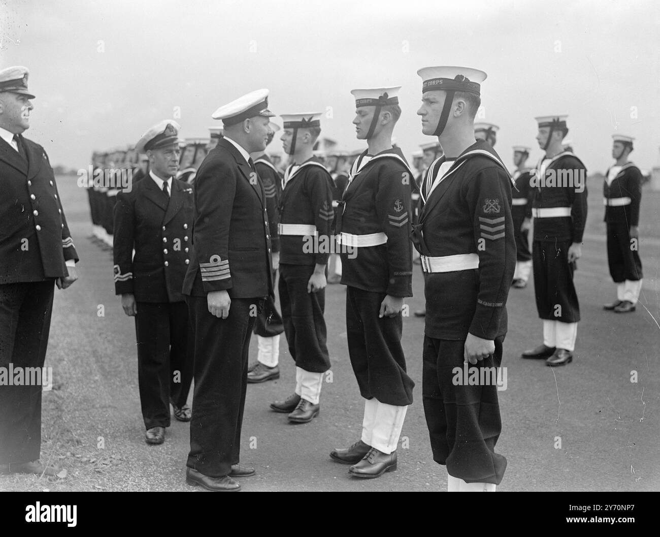 INSPECTION BEFORE SAILING A party of 48 sea cadets left Liverpool ...
