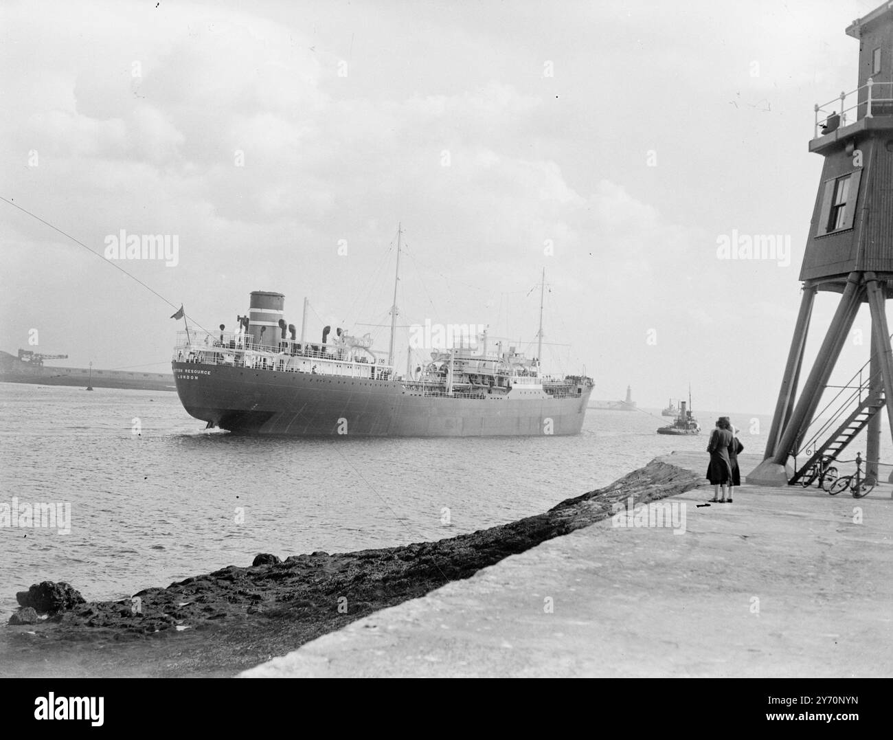 BIG NEW TANKER GOES ON TRIALS Pictured leaving the Tyne on trials is ...