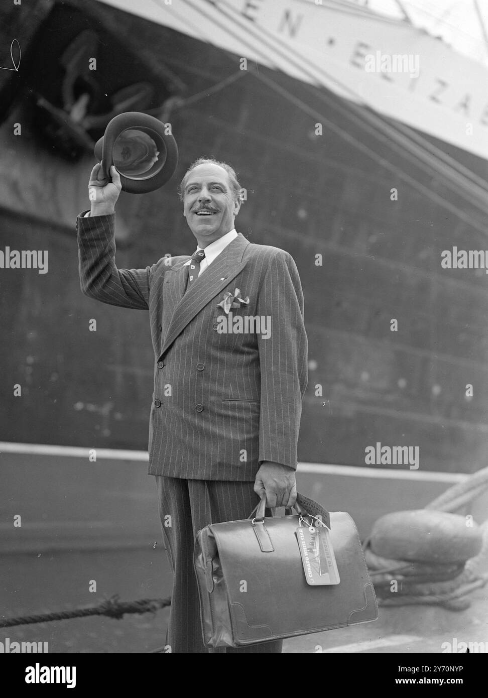 PLAYBOUND Film actor Joseph Calleia was wearing a great big smile when ...