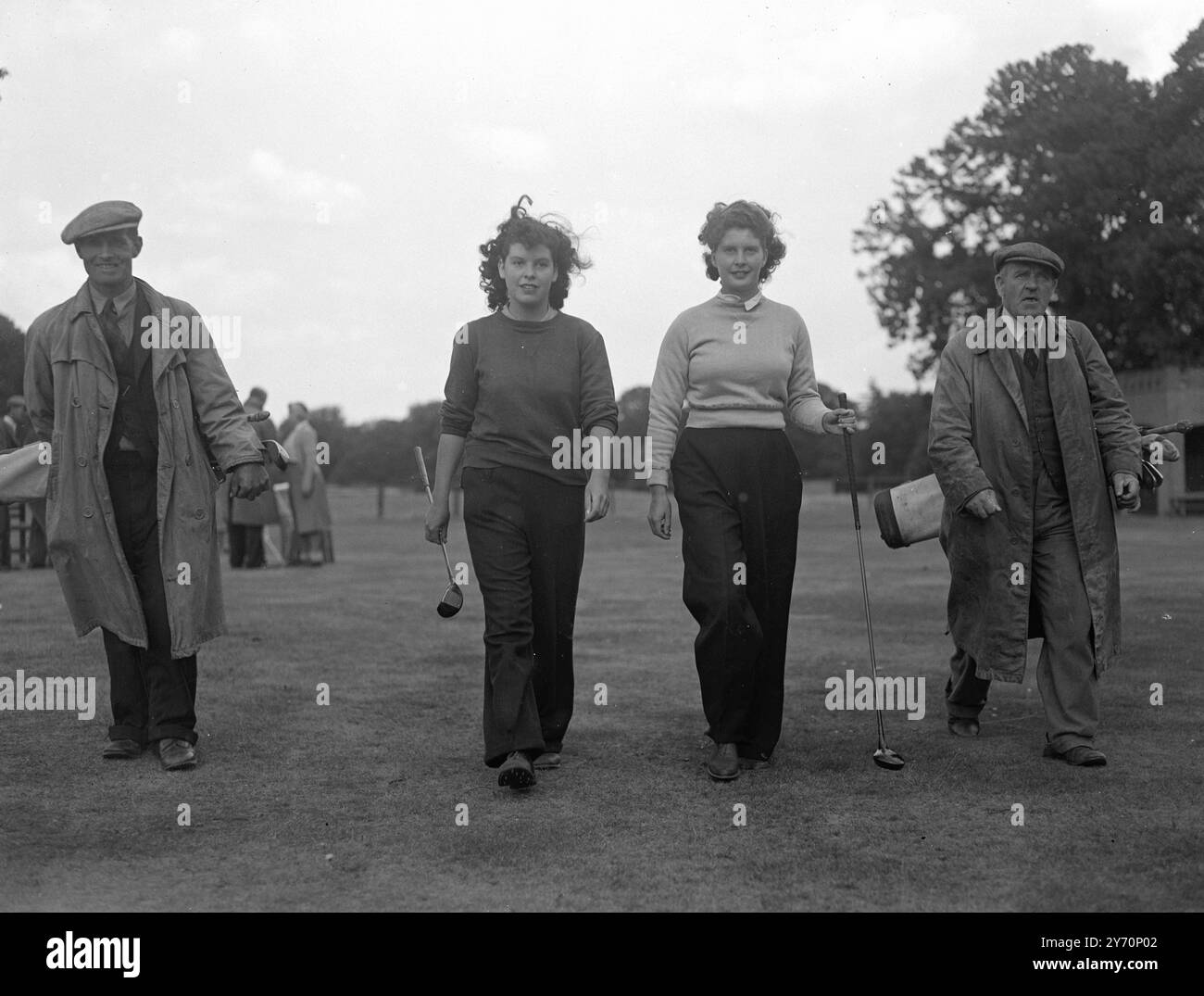 Miss C. Pollard ( left) and Miss P. Pollard ( sisters) august 11 1949 ...
