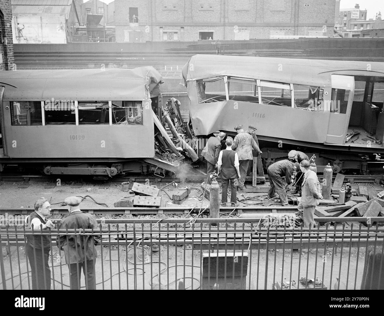 MOTORMAN KILLED AS EMPTY TRAINS CRASH A motorman was killed and another ...