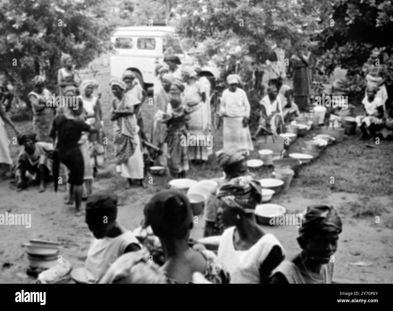 Women refugees seen at a federal controlled refugee camp here recently ...
