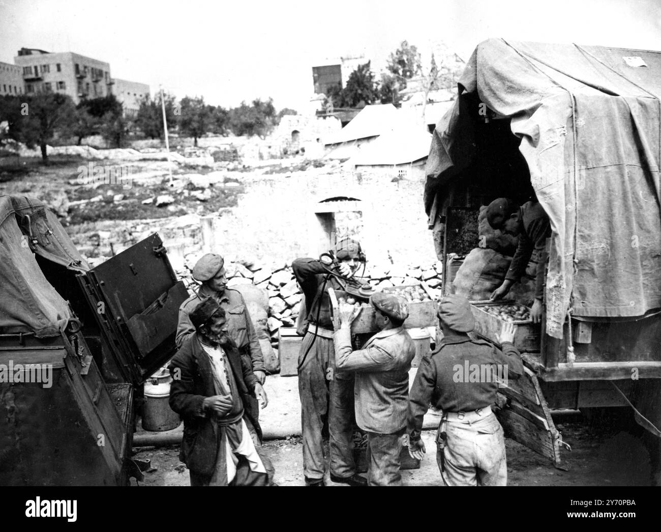 The Biritsh Army are convoying food and inhabitants to Jerusalem's Old ...